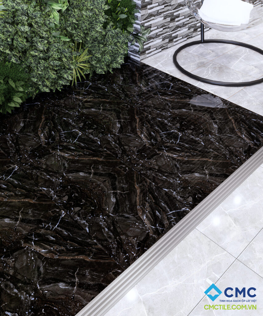 Gạch lát màu đen vân đá PTK 68004 - CMC Tiles